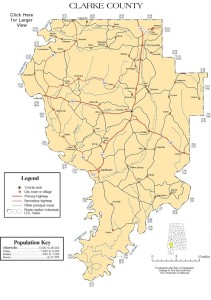 Location Clarke County, Alabama